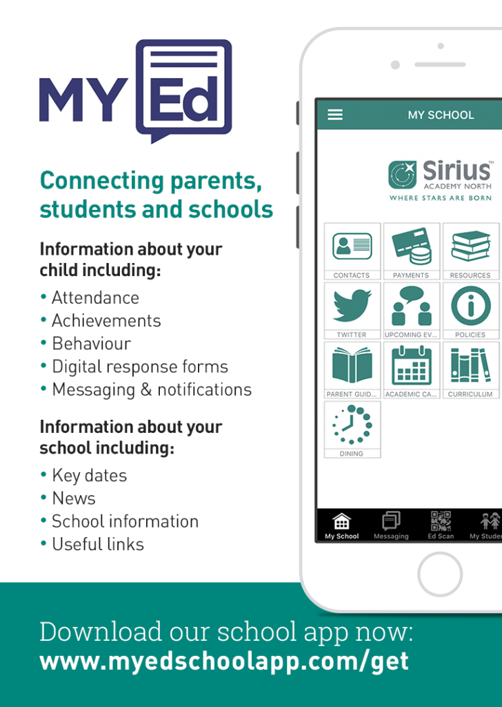 MyEd School App – Sirius Academy North